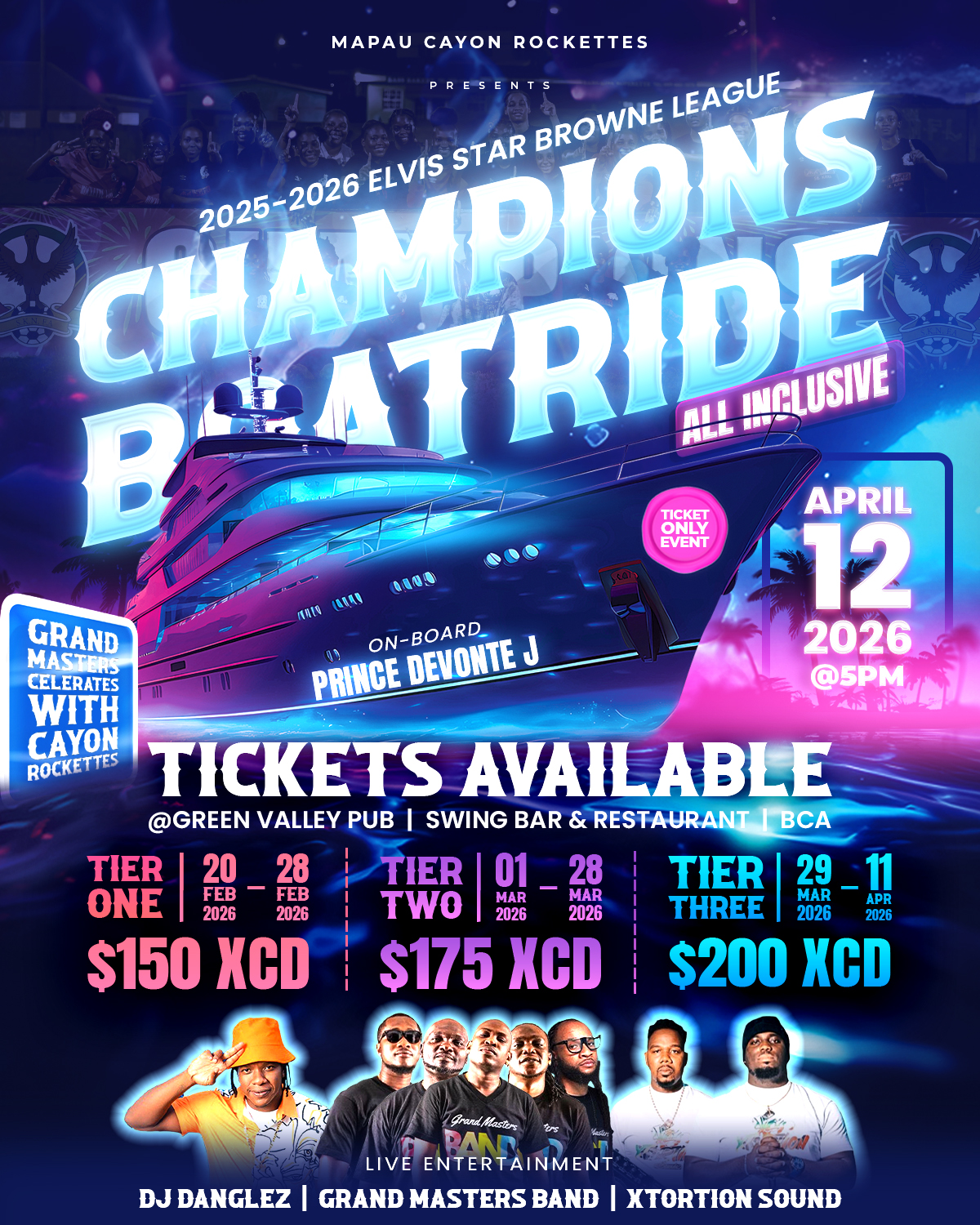 Championship Boatride // Buy Tickets [JAD Events]